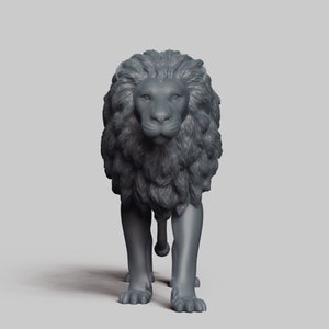Lion STL File 3D Print Model Pose 02 - Etsy