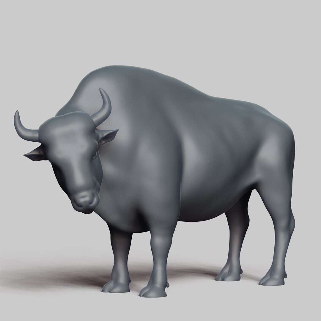American Bison STL File 3D Print Model Pose 02 - Etsy