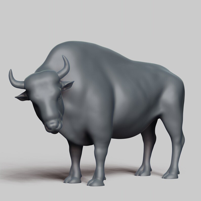 American Bison STL File 3D Print Model Pose 02 - Etsy