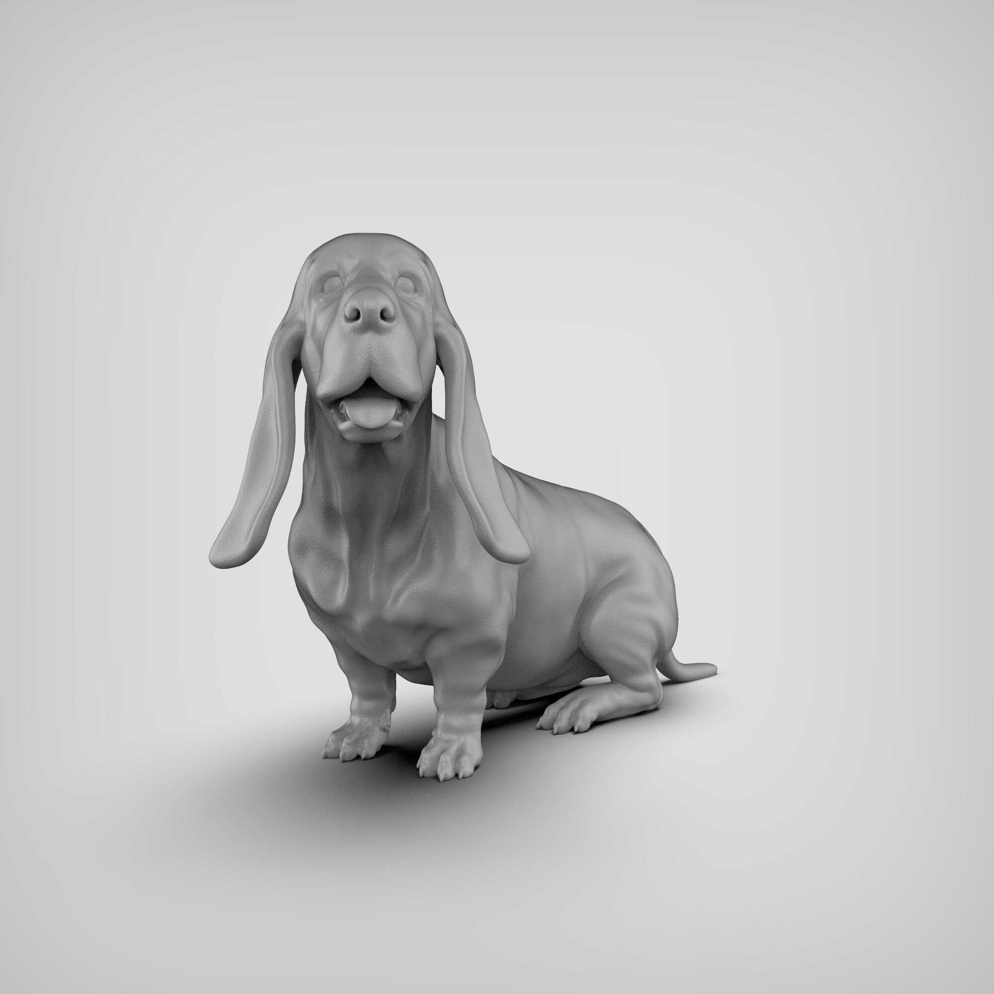Basset Hound STL File 3D Print Model Pose 01 - Etsy UK