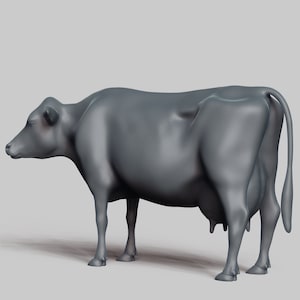 Dairy Cow STL File 3D Print Model Pose 02 - Etsy Canada
