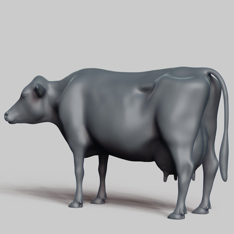 Dairy Cow STL File 3D Print Model Pose 02 - Etsy