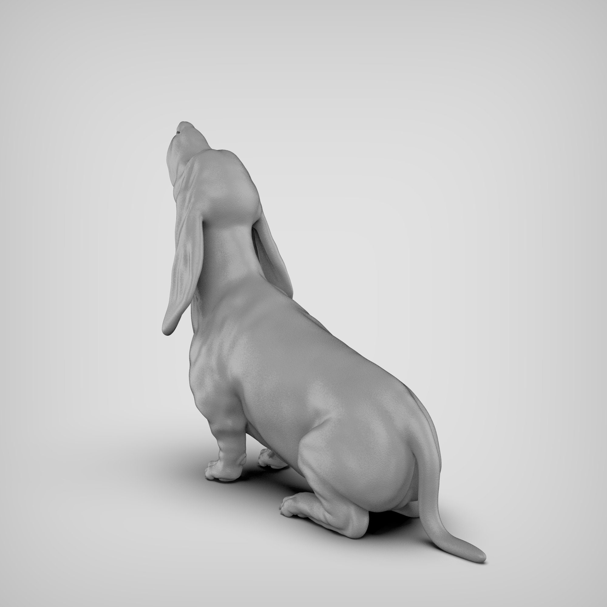 Basset Hound STL File 3D Print Model Pose 02 - Etsy