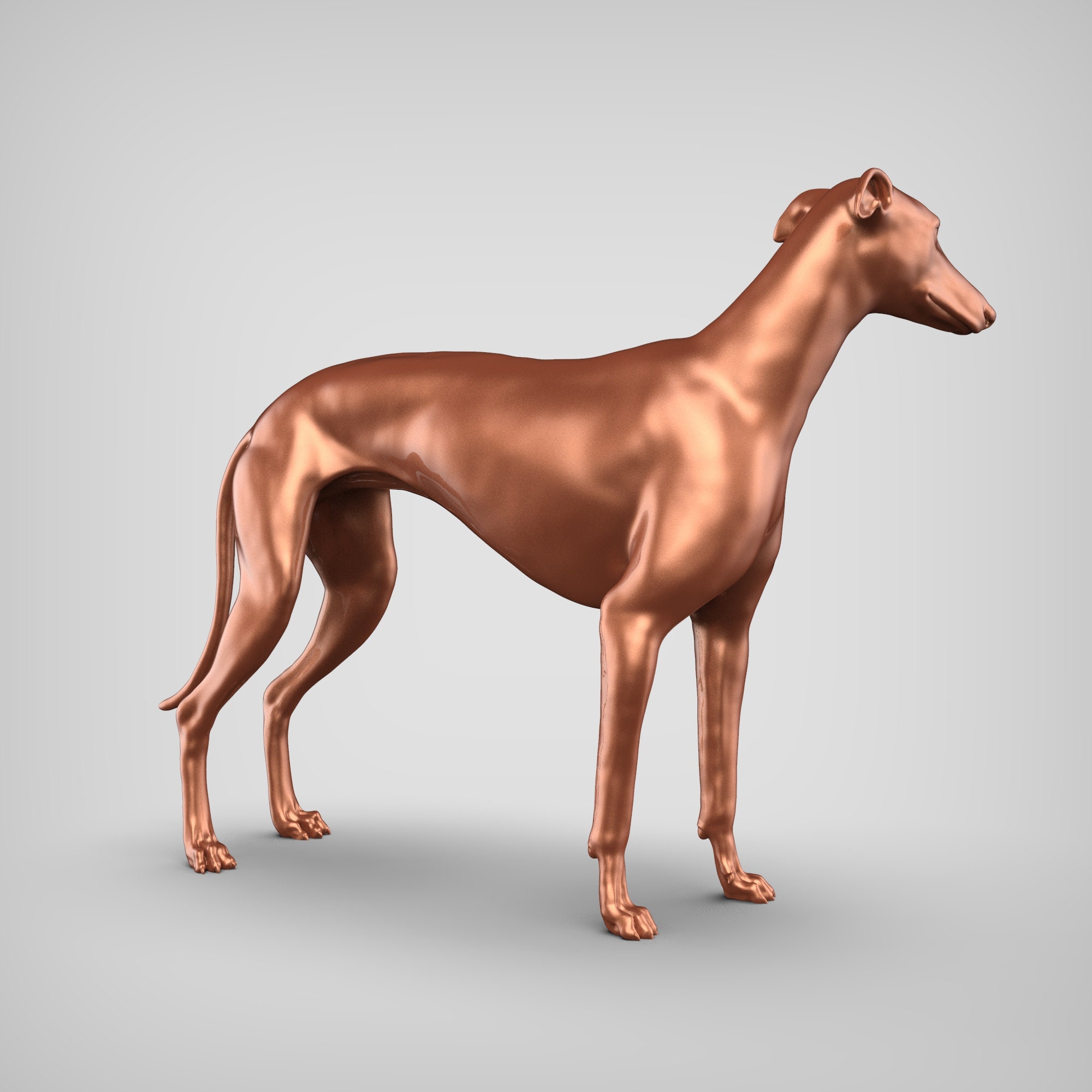 Greyhound STL File 3D Print Model Pose 01 - Etsy