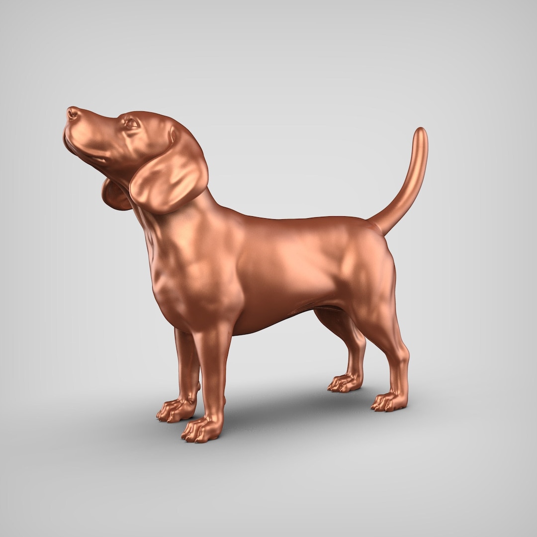 Beagle STL File 3D Print Model Pose 01 - Etsy