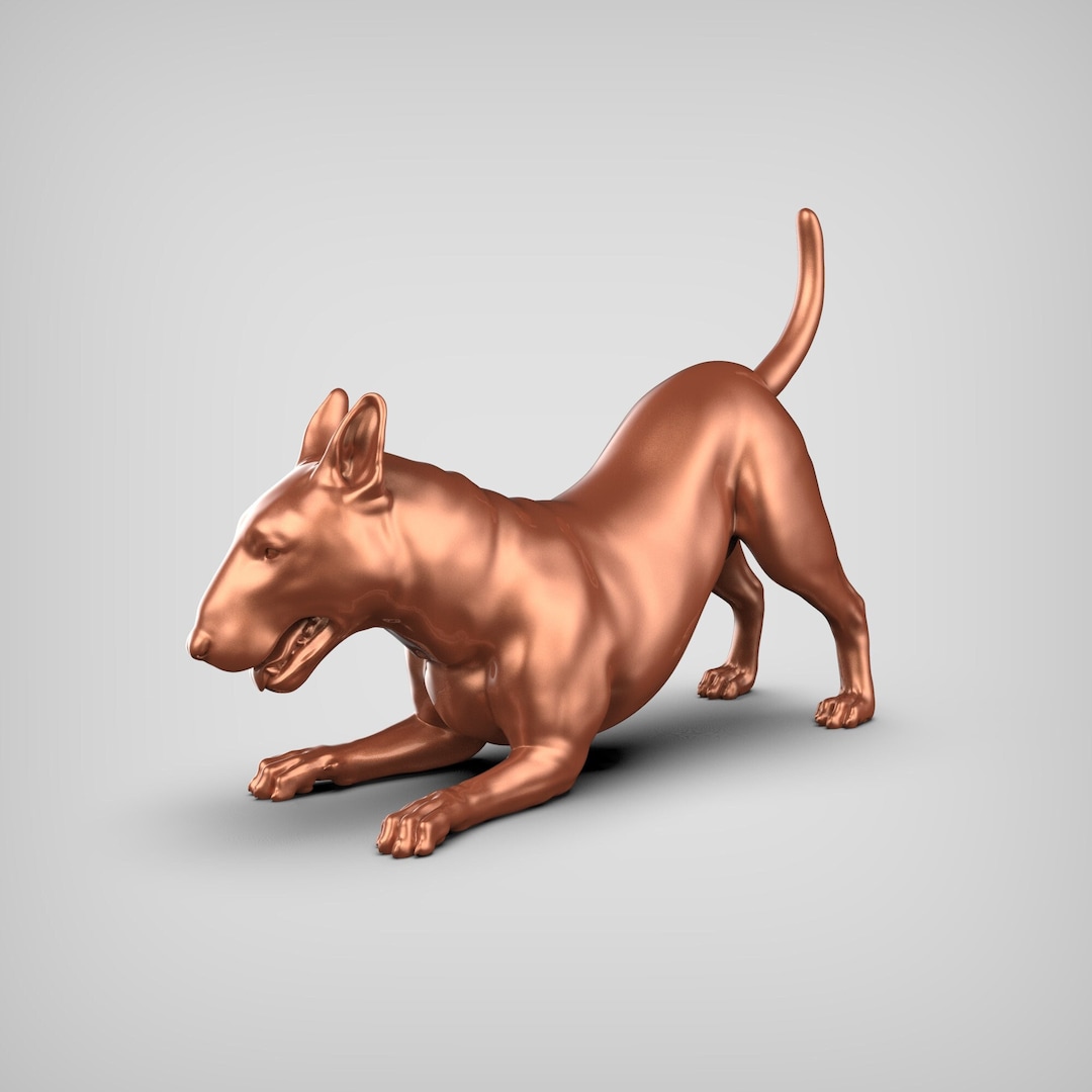 Bull Terrier STL File 3D Print Model Pose 02 - Etsy