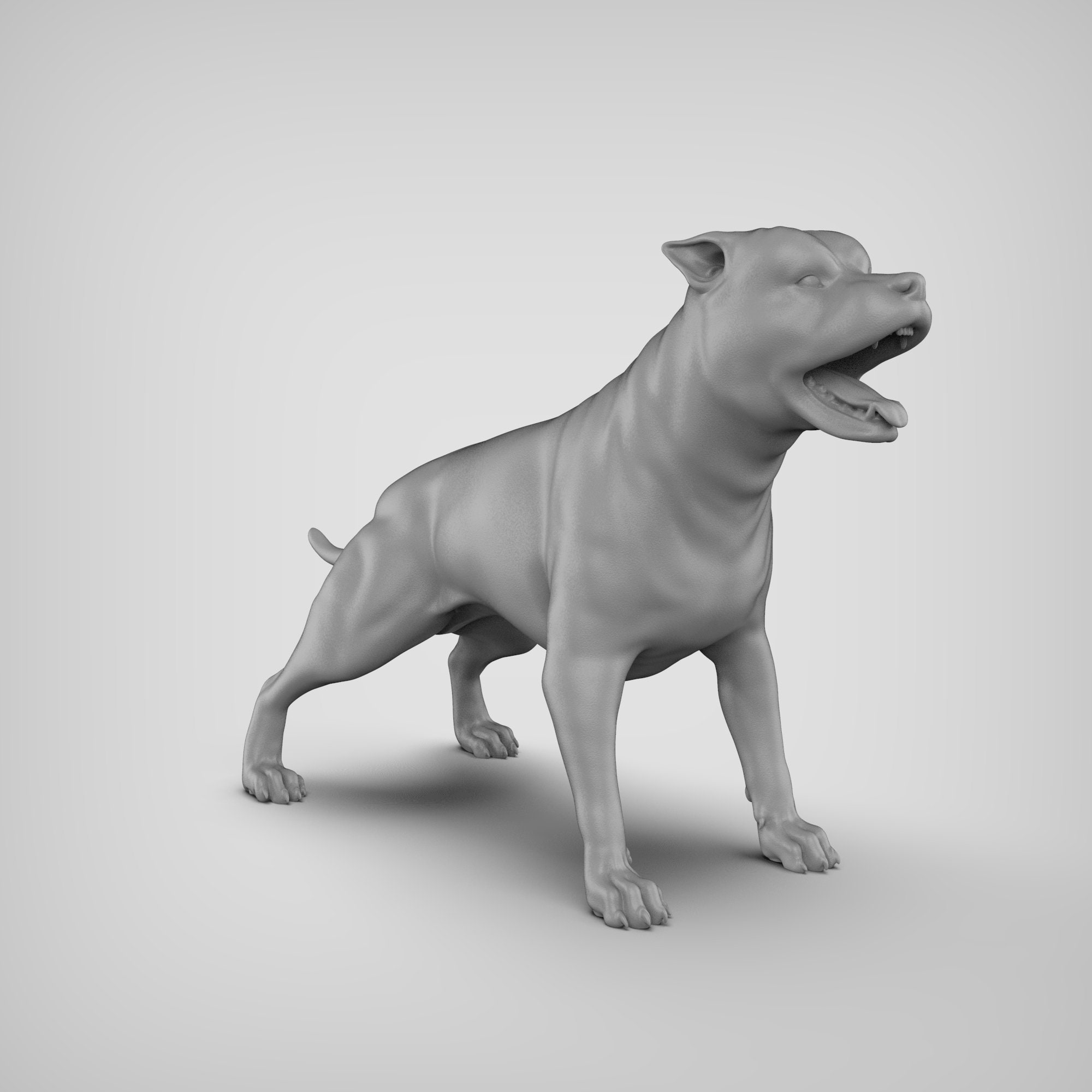 American Pitbull STL File 3D Print Model Pose 03 - Etsy