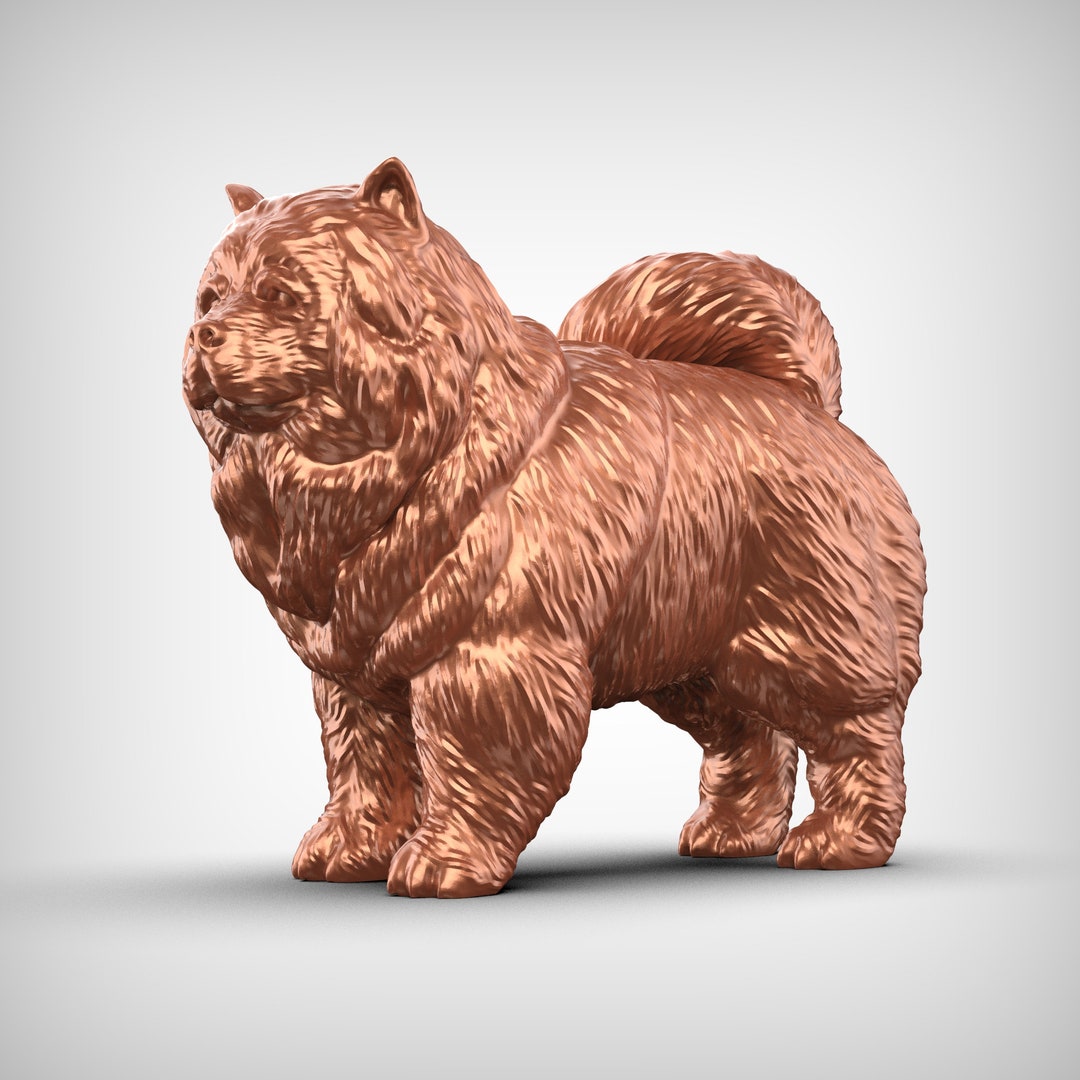 Chow Chow Rough Dog 3D Print Model Pose 02 - Etsy