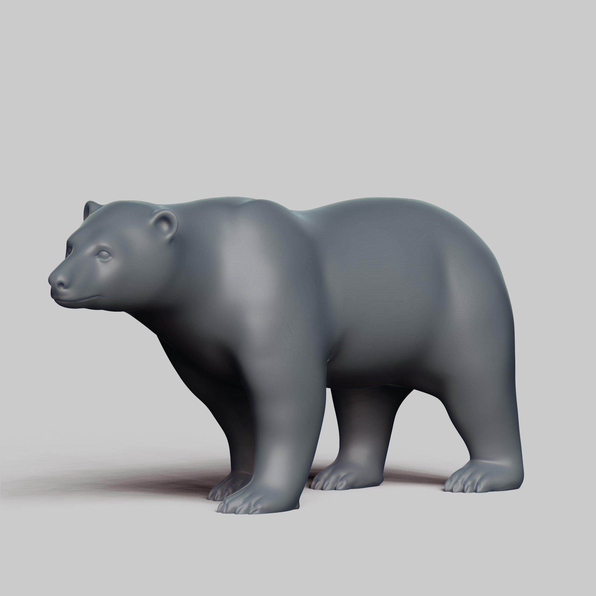 Polar Bear STL File 3D Print Model Pose 03 - Etsy