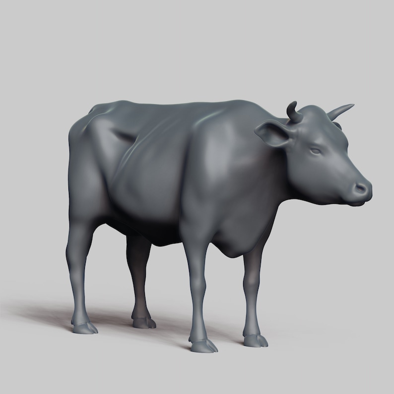 Cow STL File 3D Print Model Pose 03 - Etsy