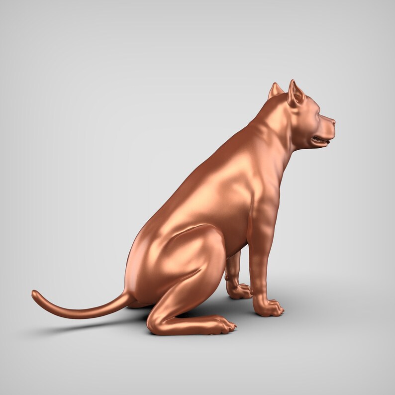 American Pitbull STL File 3D Print Model Pose 02 - Etsy