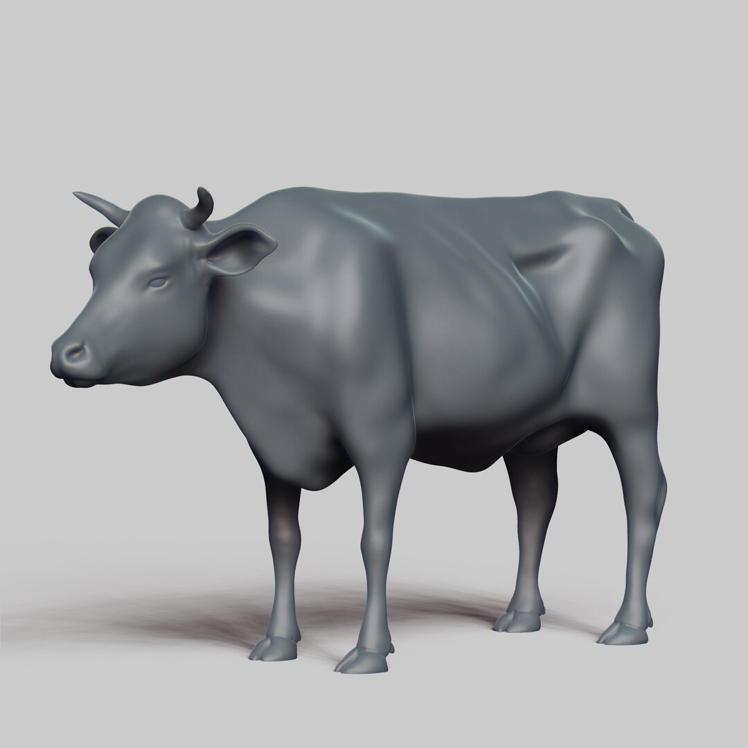Cow STL File 3D Print Model Pose 03 - Etsy
