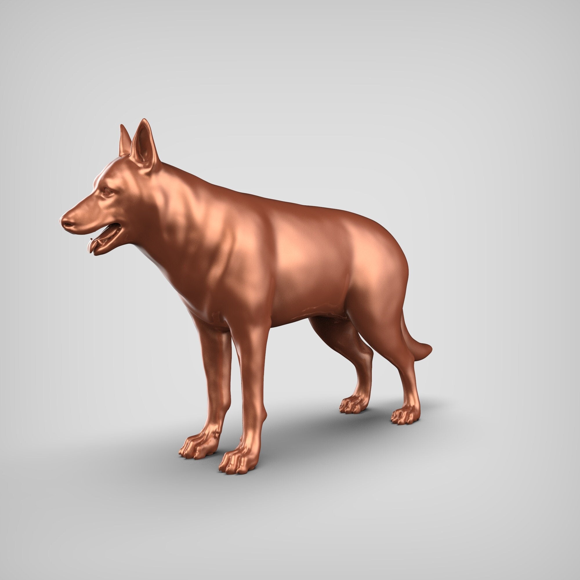 German Shepherd STL File 3D Print Model Pose 01 - Etsy