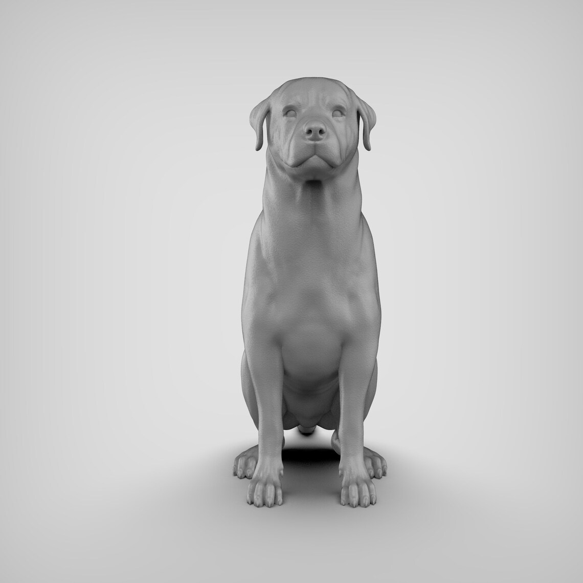 Rottweiler STL File 3D Print Model Pose 03 - Etsy