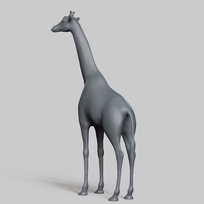 African Giraffe STL File 3D Print Model Pose 01 - Etsy