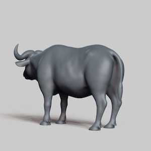 African Buffalo STL File 3D Print Model Pose 01 - Etsy