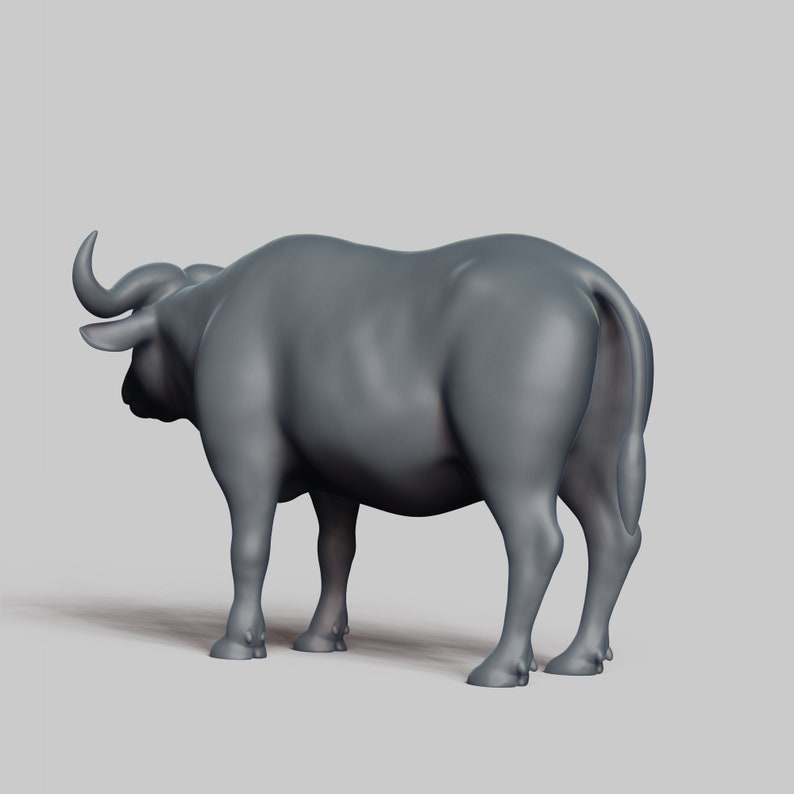 African Buffalo STL File 3D Print Model Pose 01 - Etsy