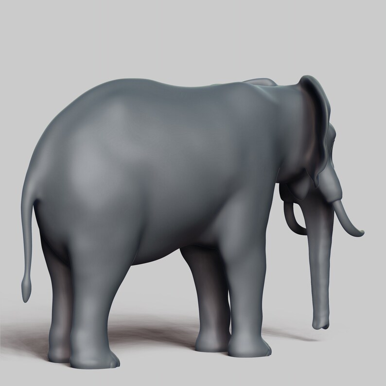Elephant STL File 3D Print Model Pose 01 - Etsy