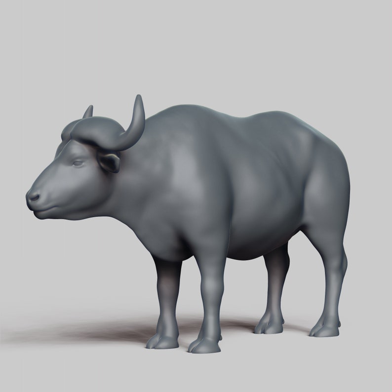 African Buffalo STL File 3D Print Model Pose 01 - Etsy
