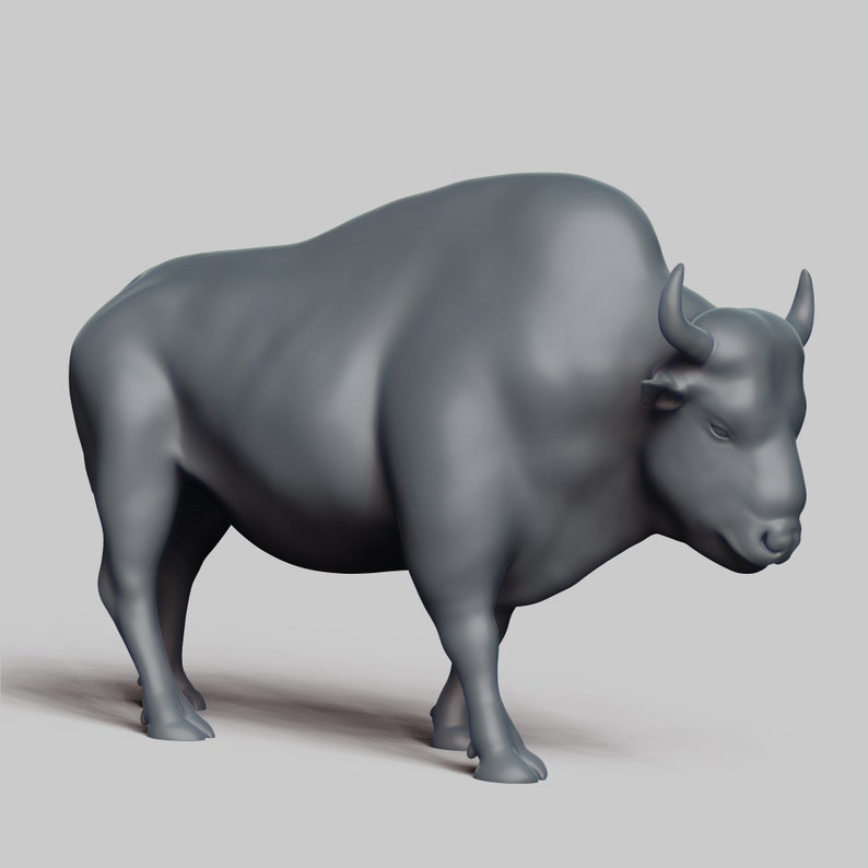 American Bison STL File 3D Print Model Pose 03 - Etsy