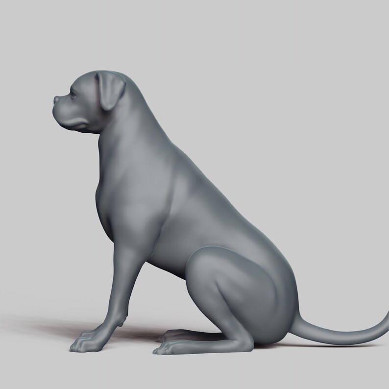 Boxer Dog STL File 3D Print Model V2 | Etsy Hong Kong