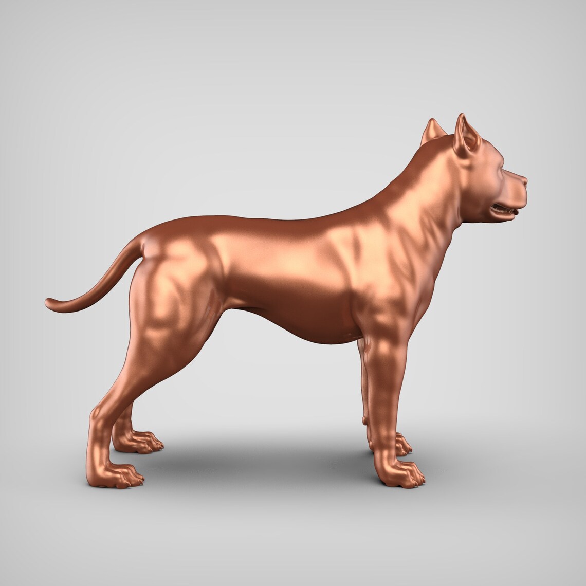 American Pitbull STL File 3D Print Model Pose 01 | Etsy