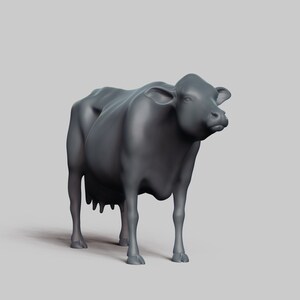 Dairy Cow STL File 3D Print Model Pose 01 - Etsy