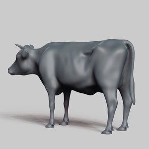 Cow STL File 3D Print Model Pose 03 - Etsy