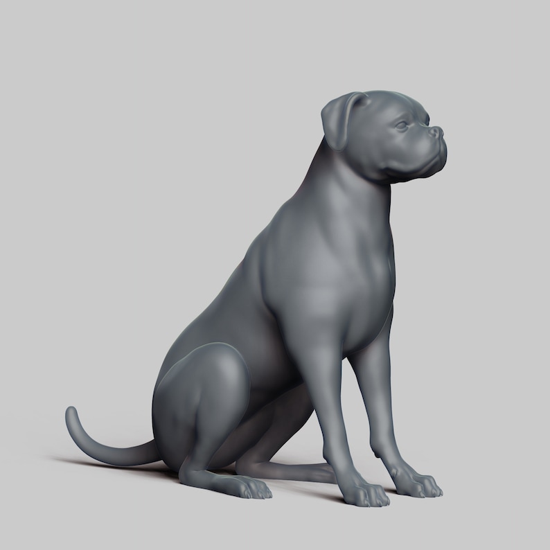 Boxer Dog STL File 3D Print Model V2 | Etsy Hong Kong