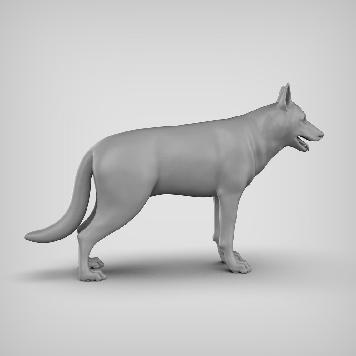 German Shepherd STL File 3D Print Model Pose 01 - Etsy