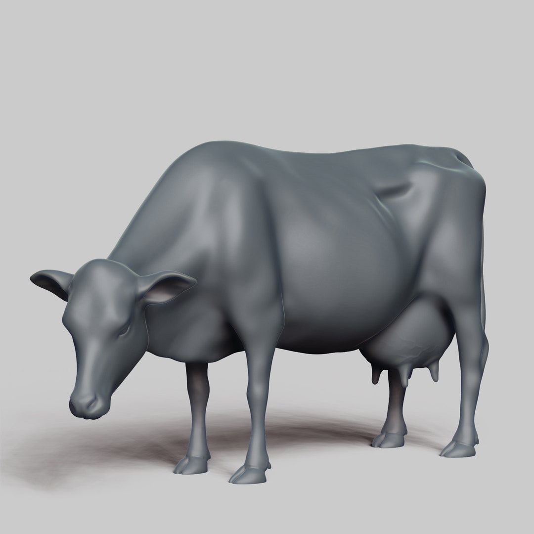 Dairy Cow STL File 3D Print Model Pose 03 - Etsy
