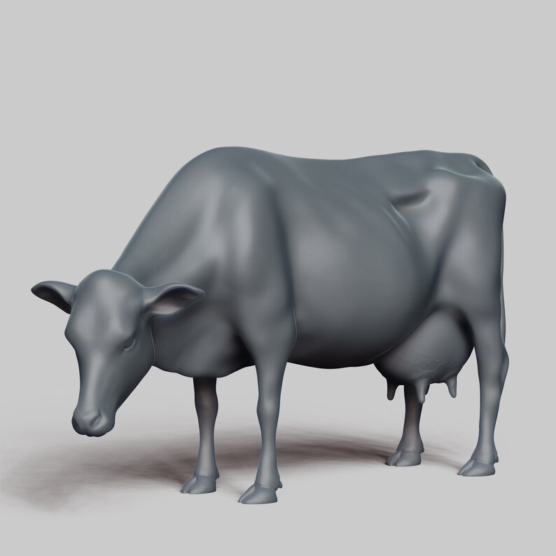 Dairy Cow STL File 3D Print Model Pose 03 - Etsy