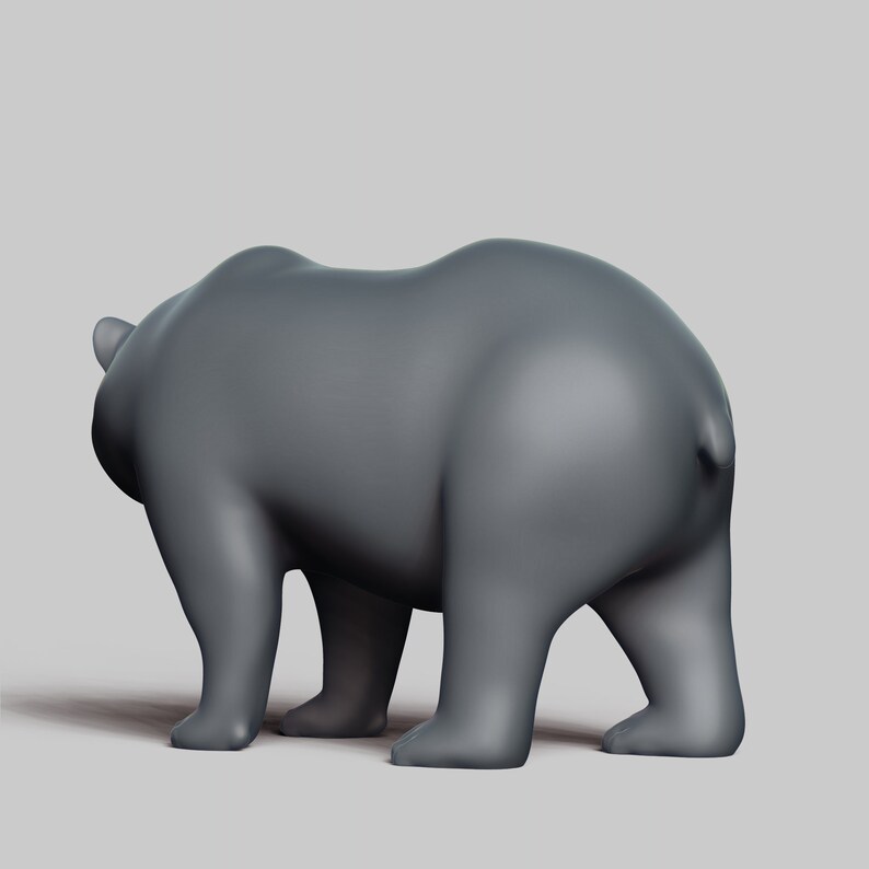 Brown Bear STL File 3D Print Model Pose 03 - Etsy