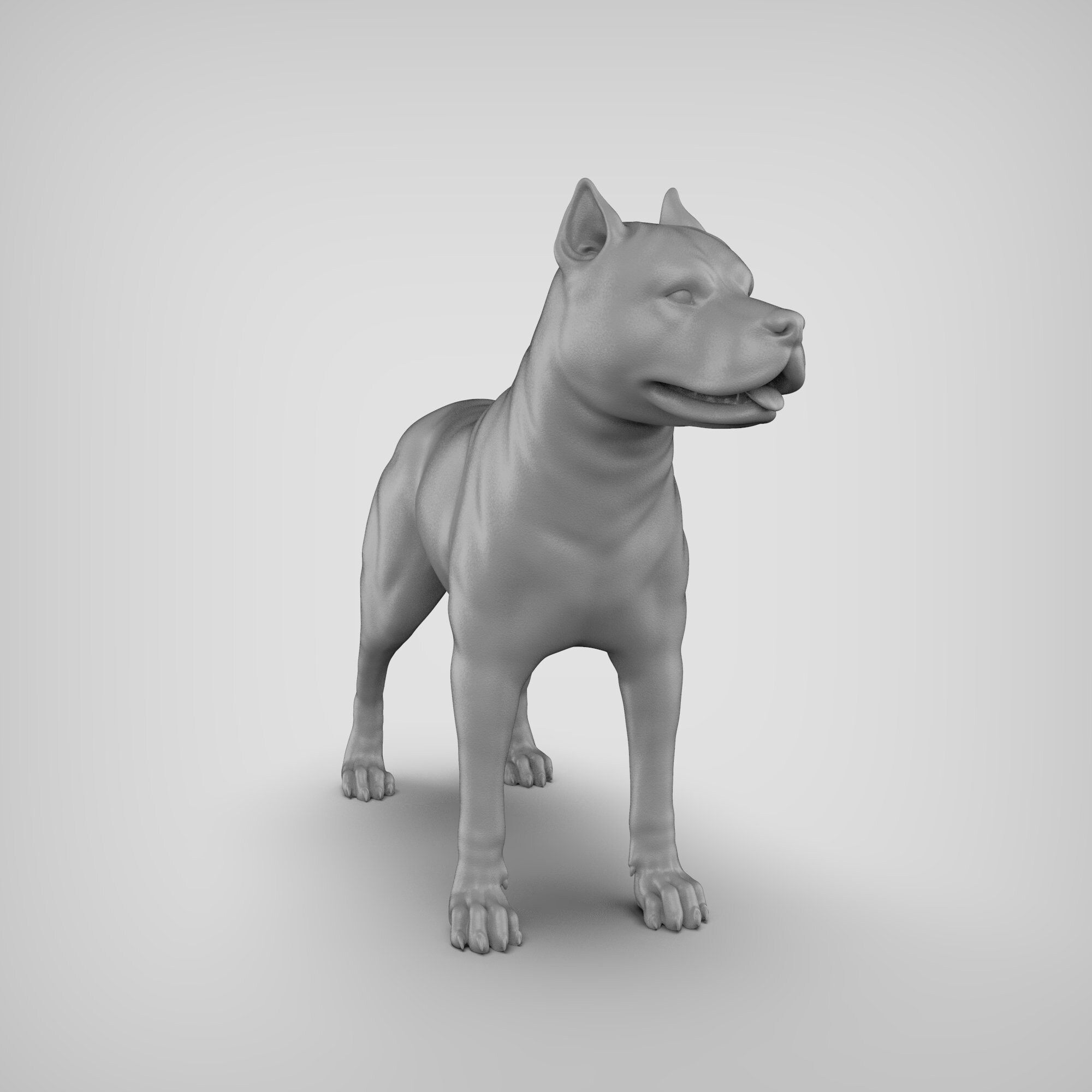 American Pitbull STL File 3D Print Model Pose 01 - Etsy