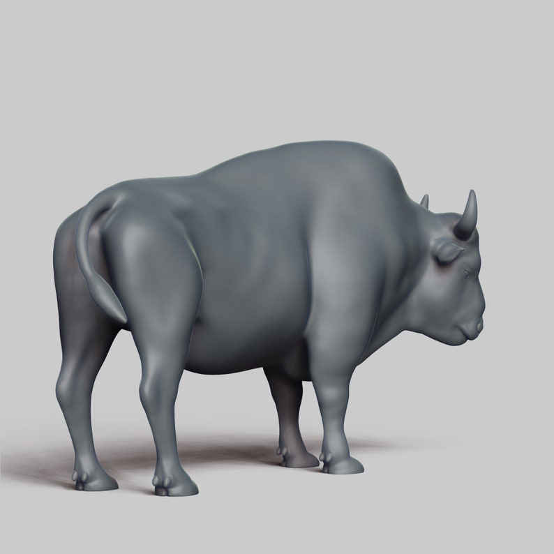 American Bison STL File 3D Print Model Pose 01 - Etsy