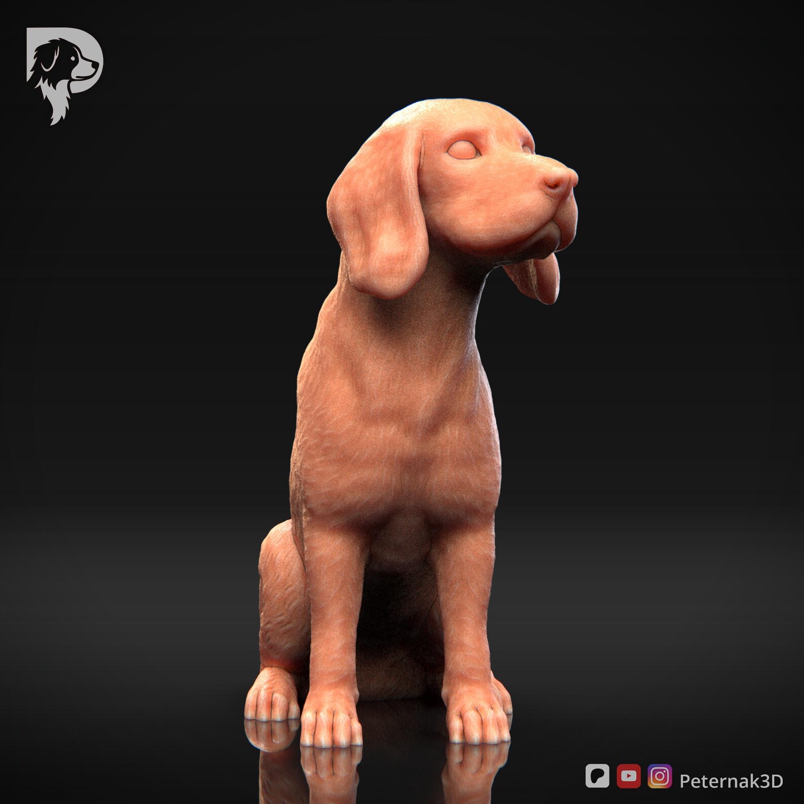 Beagle 3D Print Model Pose 05 - Etsy