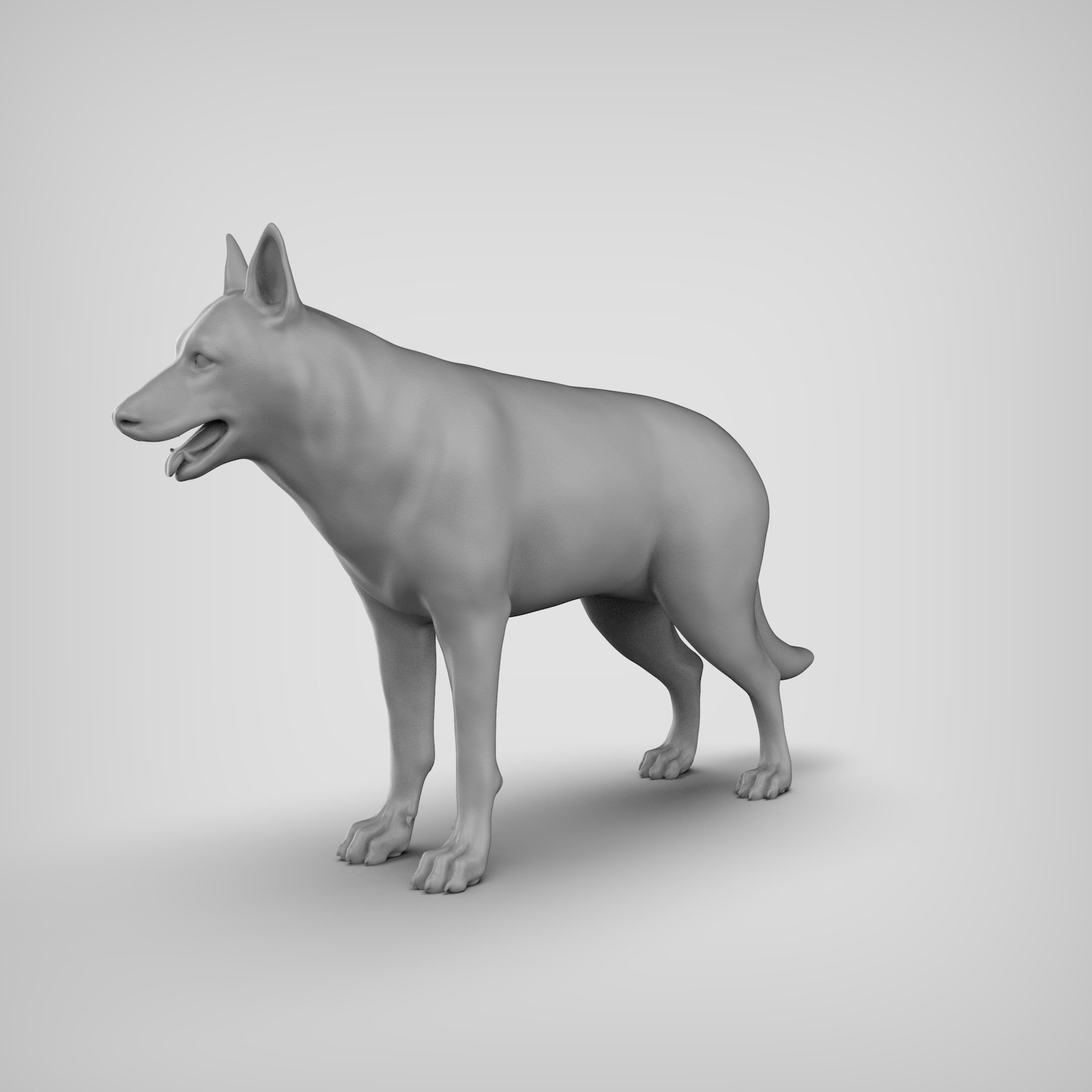 German Shepherd STL File 3D Print Model Pose 01 - Etsy