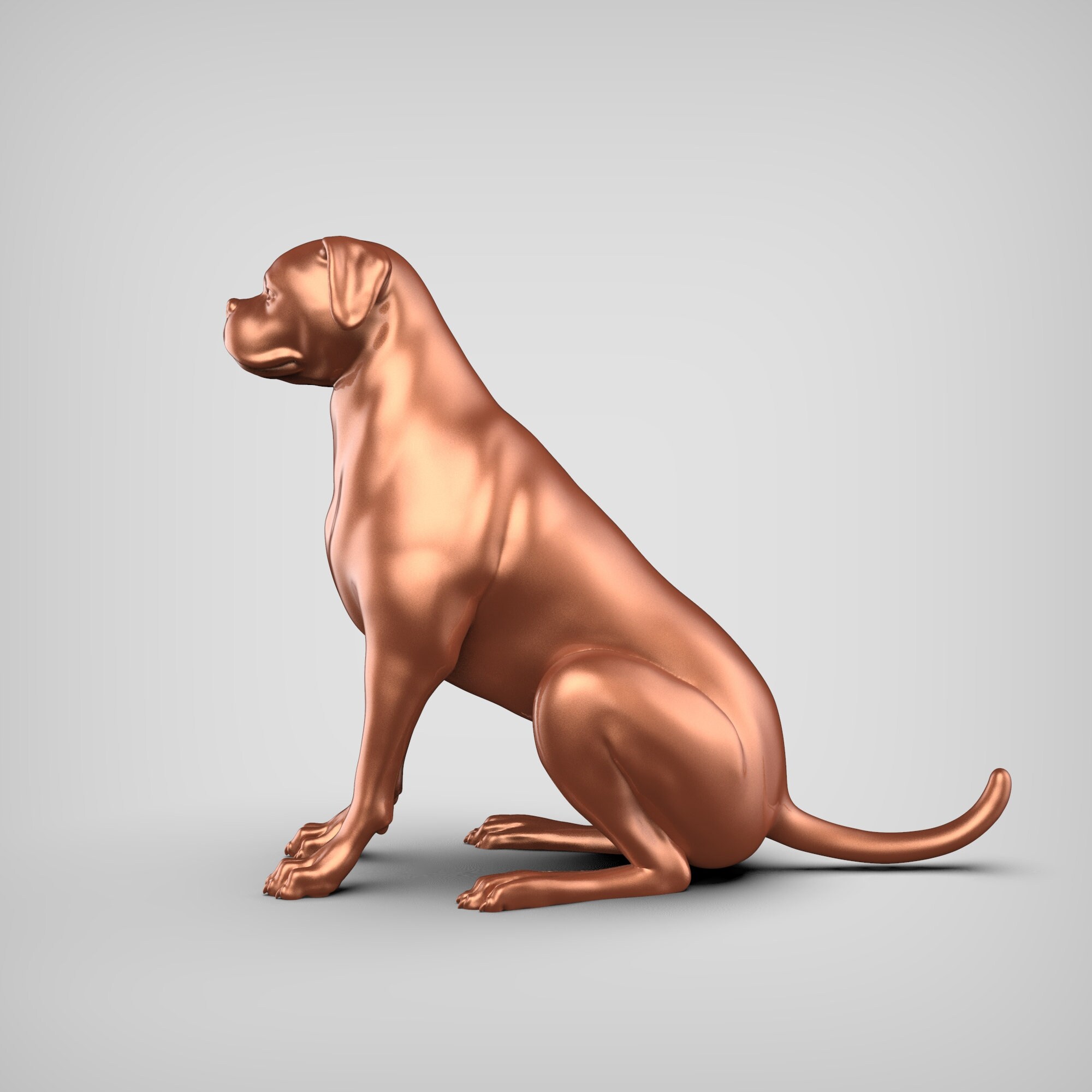 Boxer Dog STL File 3D Print Model V2 - Etsy