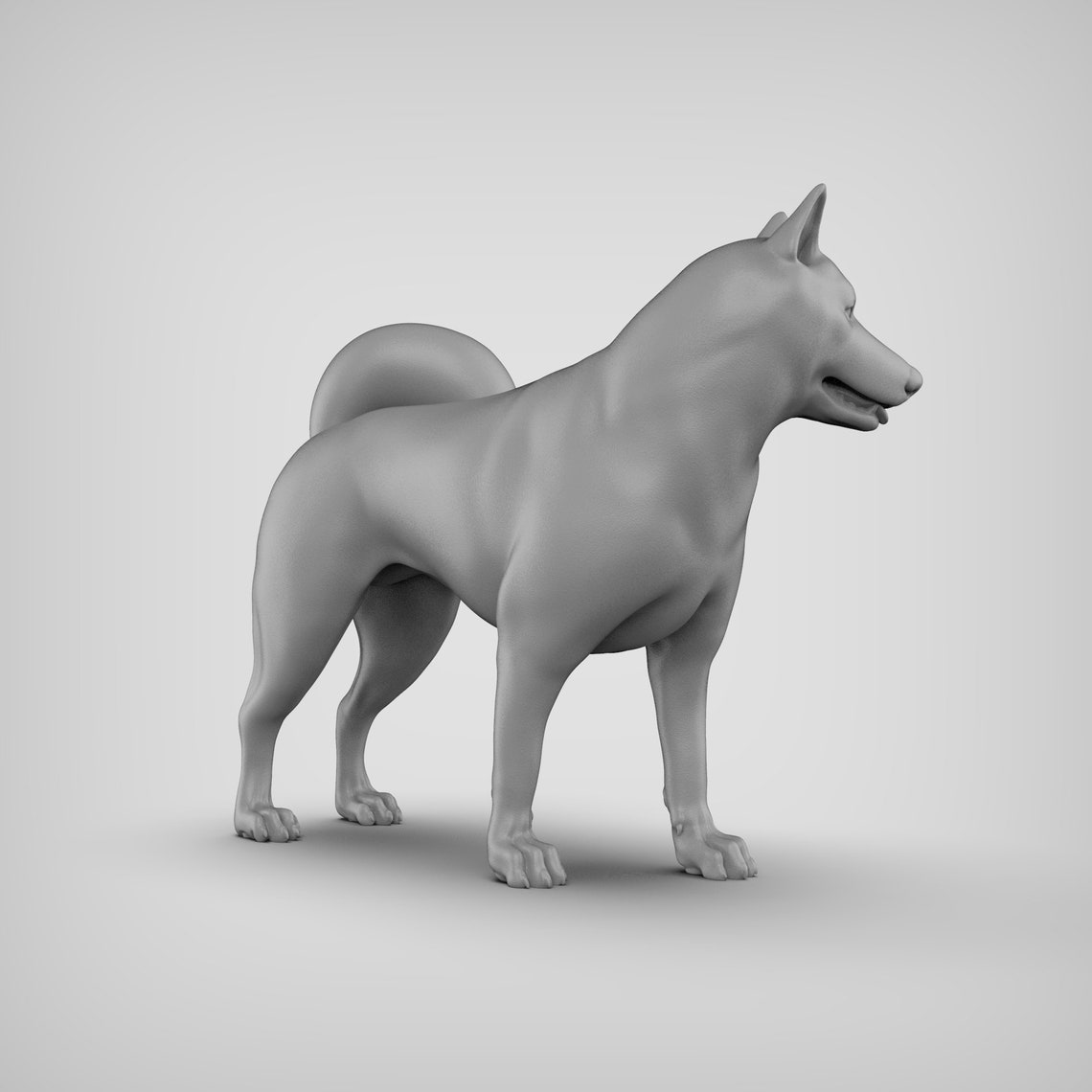 Siberian Husky STL File 3D Print Model Pose 02 | Etsy