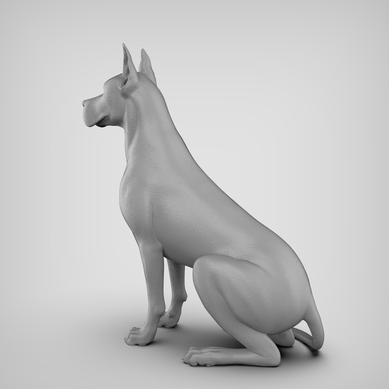 Great Dane STL File 3D Print Model Pose 02 - Etsy