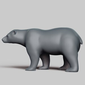 Polar Bear STL File 3D Print Model Pose 03 - Etsy