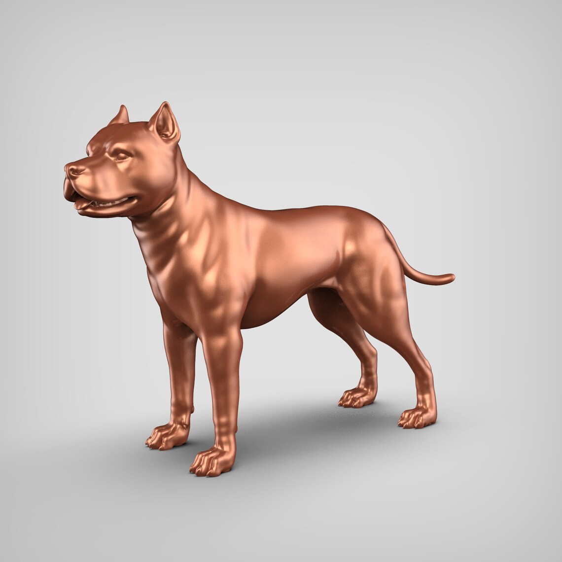 American Pitbull STL File 3D Print Model Pose 01 | Etsy