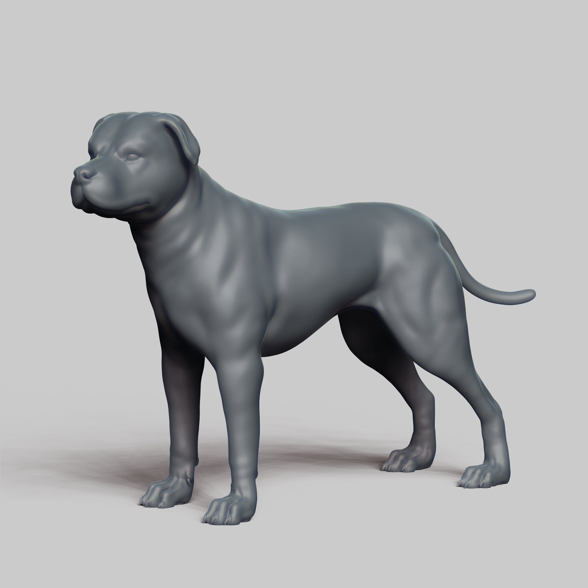 American Pitbull STL File 3D Print Model Pose 04 | Etsy