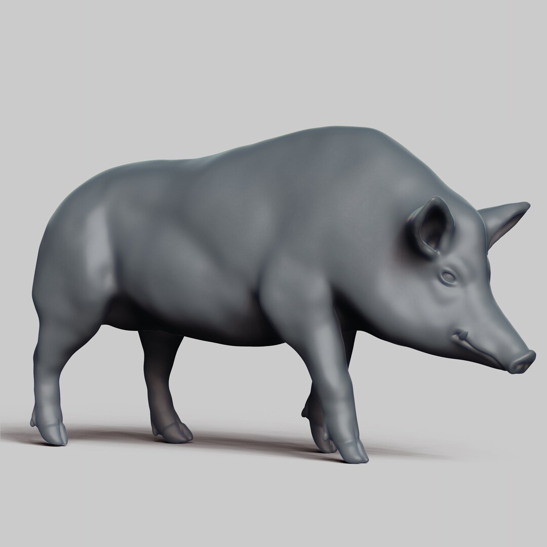 Wildboar STL File 3D Print Model Pose 03 - Etsy