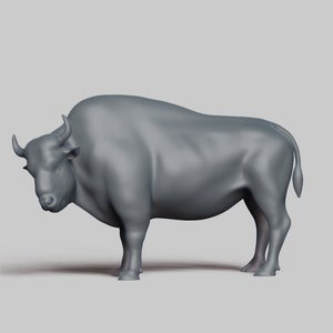 American Bison STL File 3D Print Model Pose 02 - Etsy