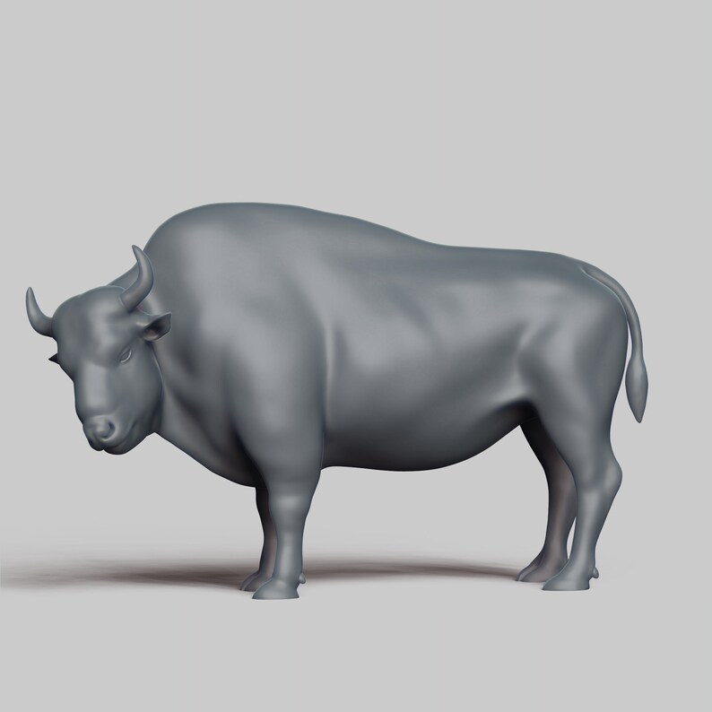 American Bison STL File 3D Print Model Pose 02 - Etsy