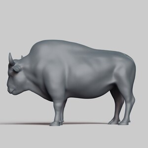 American Bison STL File 3D Print Model Pose 01 - Etsy