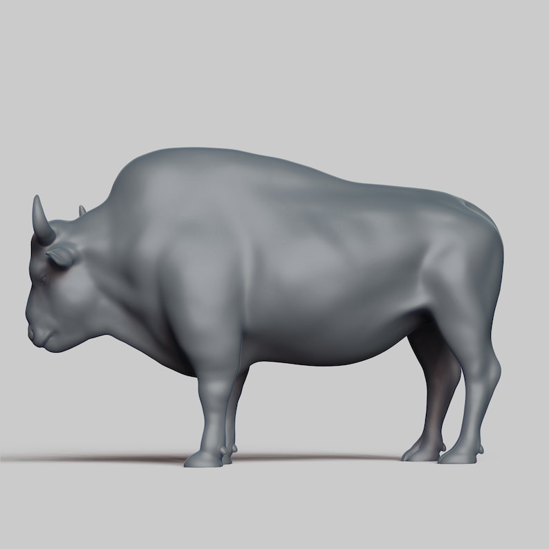 American Bison STL File 3D Print Model Pose 01 - Etsy