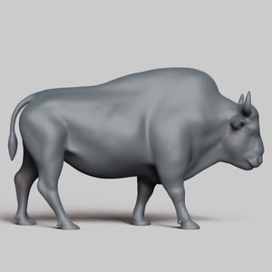 American Bison STL File 3D Print Model Pose 03 - Etsy Australia