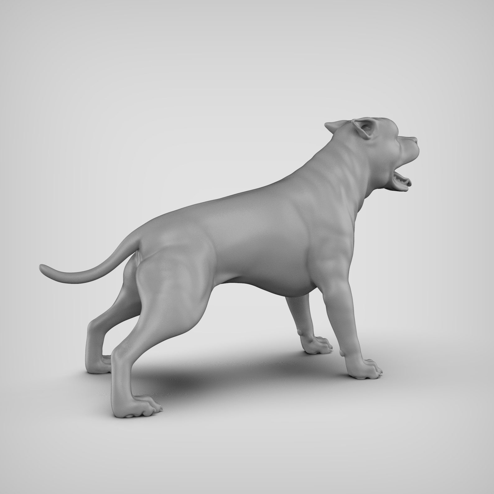 American Pitbull STL File 3D Print Model Pose 03 - Etsy